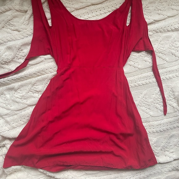 Tobi | Dresses | Backless Red Dress With Tied Bow | Poshmark